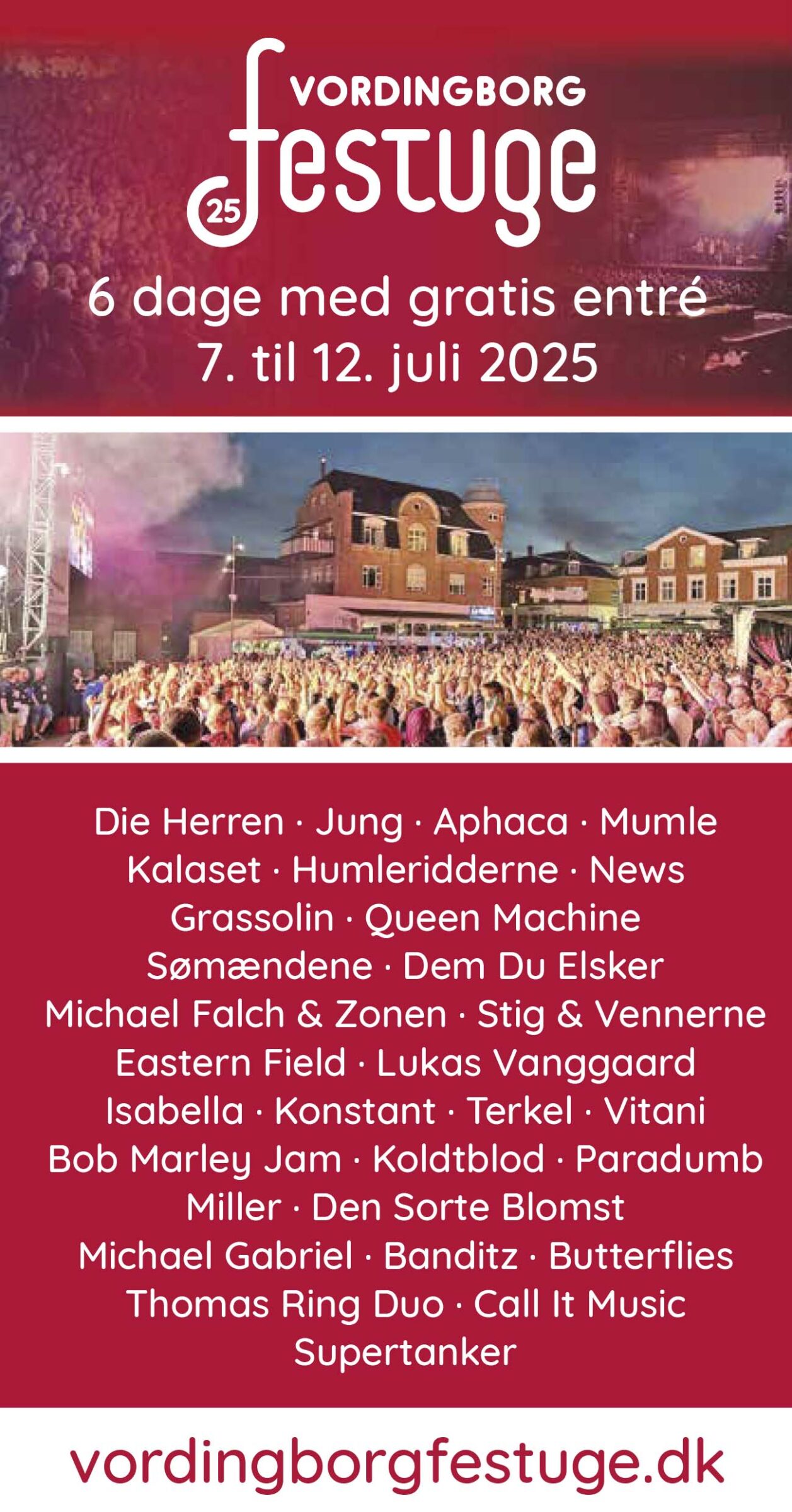 Programhæfte 2025 - Vordingborg Festuge - 6 dage med gratis entré