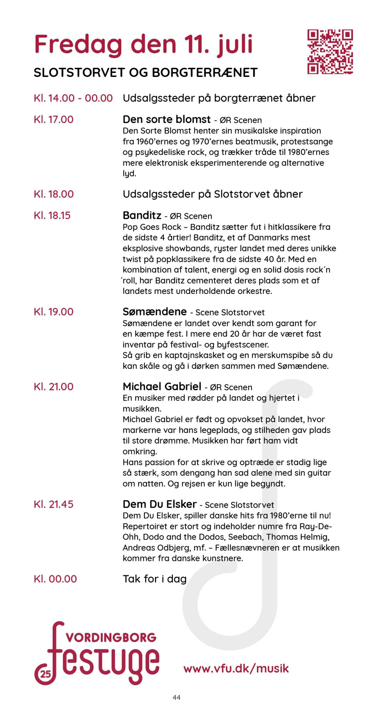 Programhæfte 2025 - Vordingborg Festuge - 6 dage med gratis entré