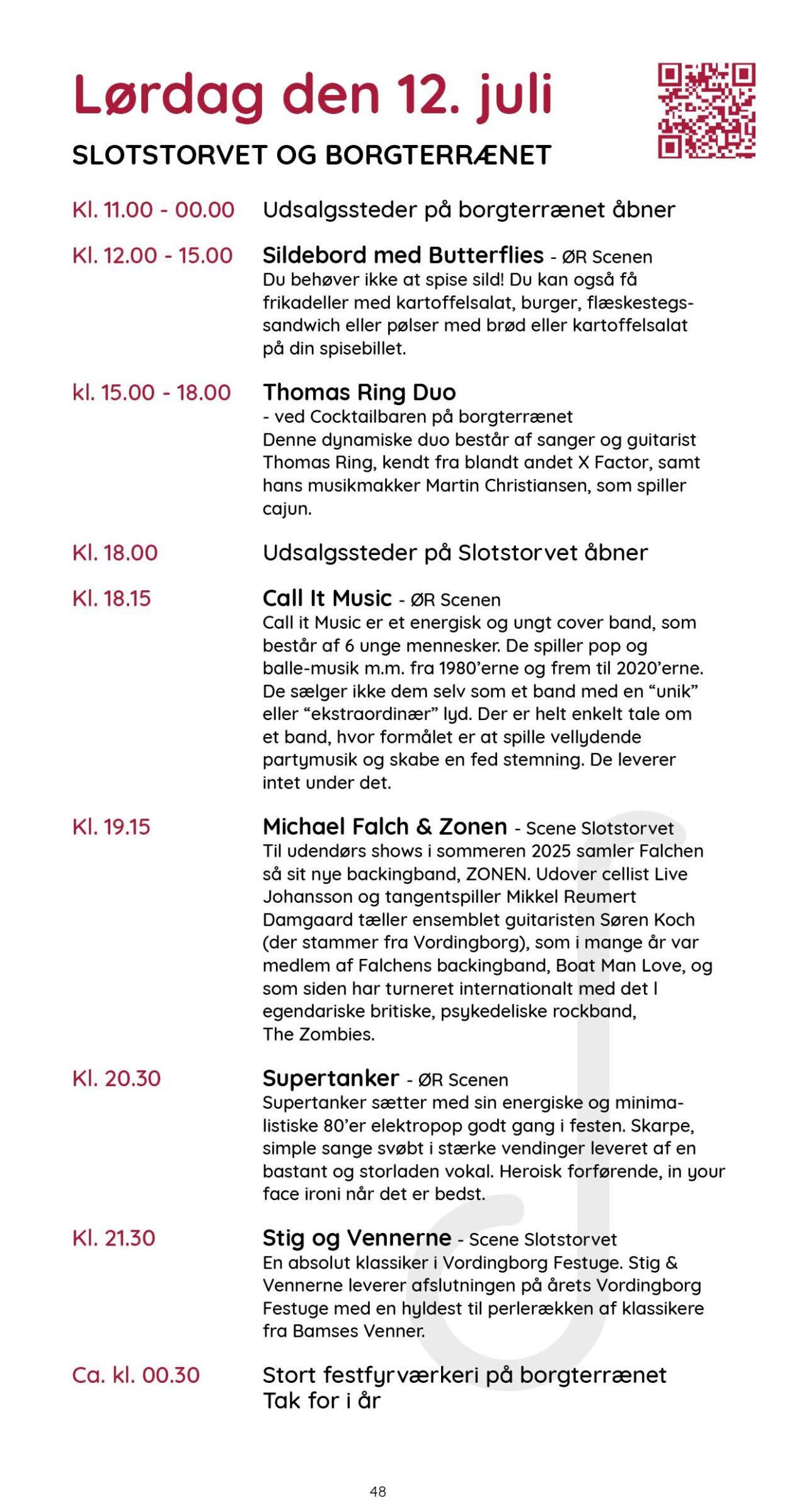 Programhæfte 2025 - Vordingborg Festuge - 6 dage med gratis entré